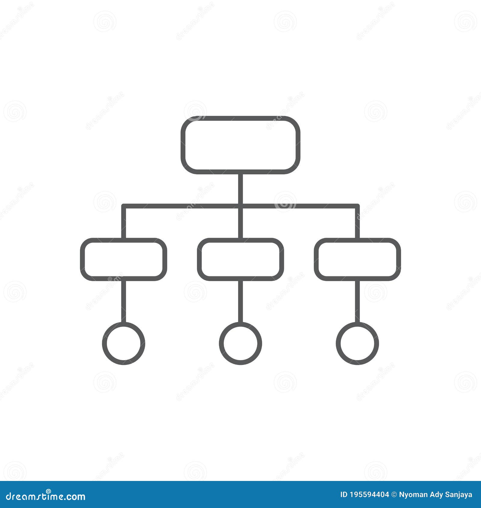 Organizational Chart Vector Icon Concept, Isolated on White Background ...