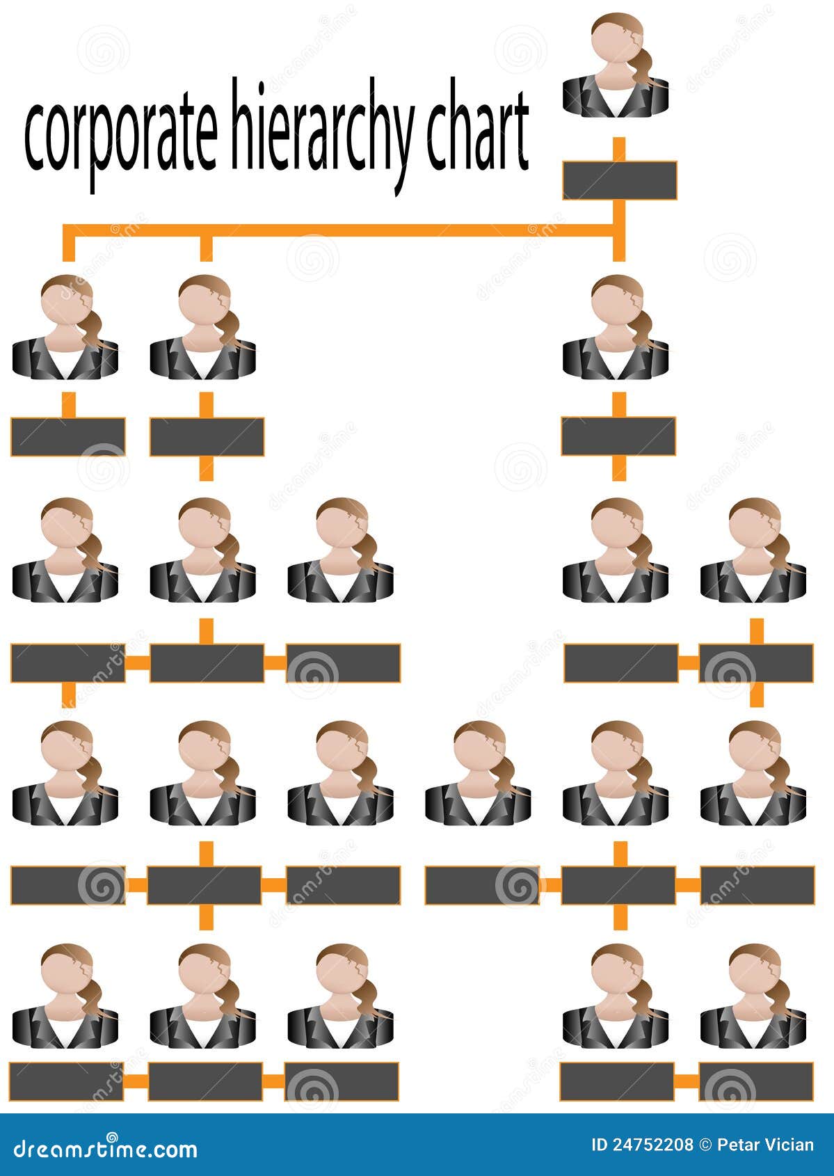 Organizational Corporate Hierarchy Chart Stock Illustration ...