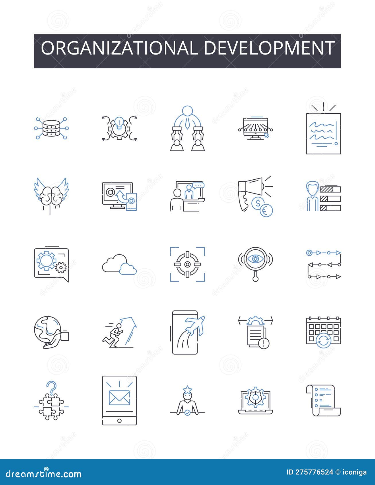 Organizational Development Line Icons Collection. Business Strategy ... Organizational Development Line Icons Collection. Business Strategy ...