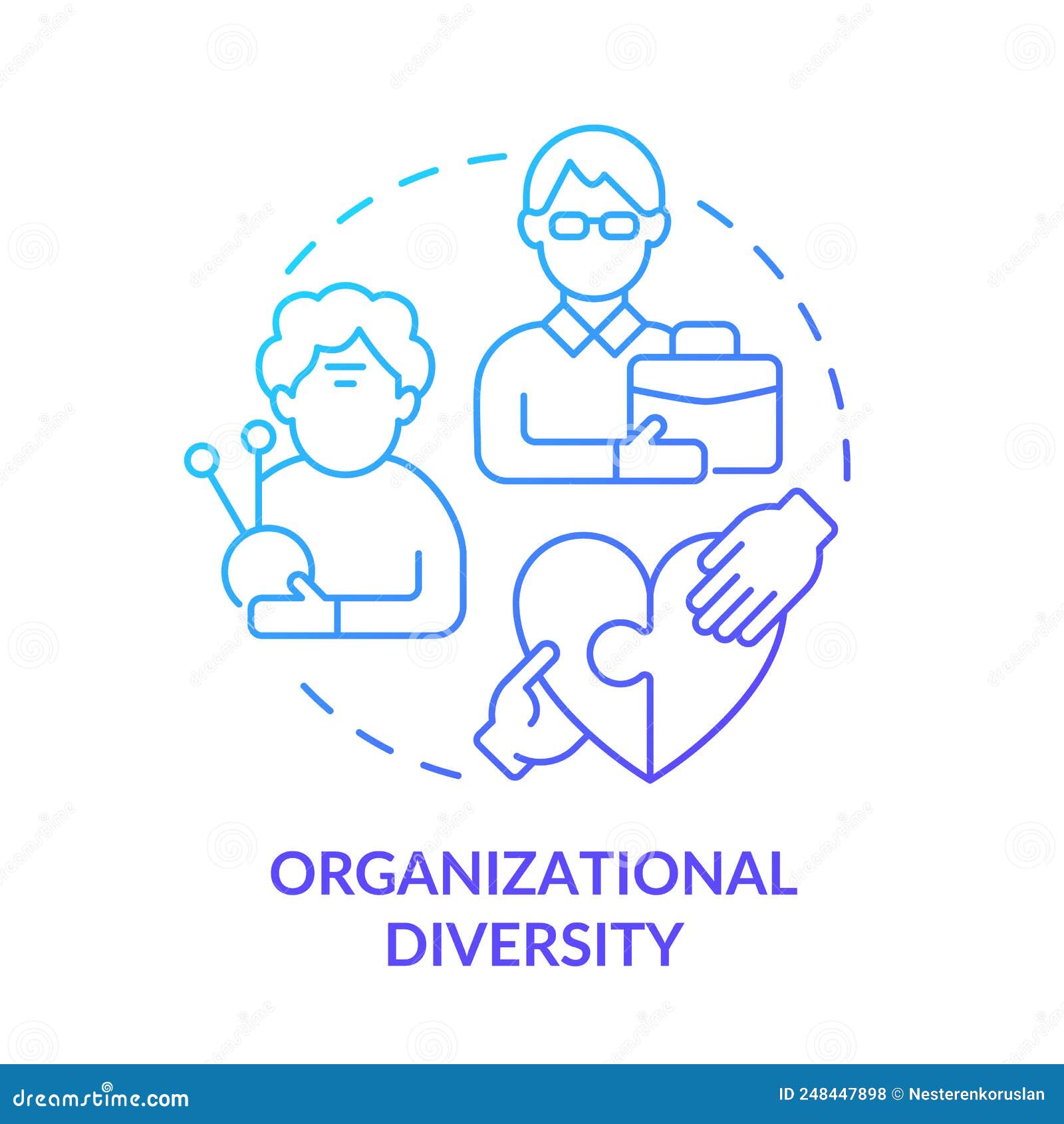 Diversity Organizational Chart Vector Illustration | CartoonDealer.com ...