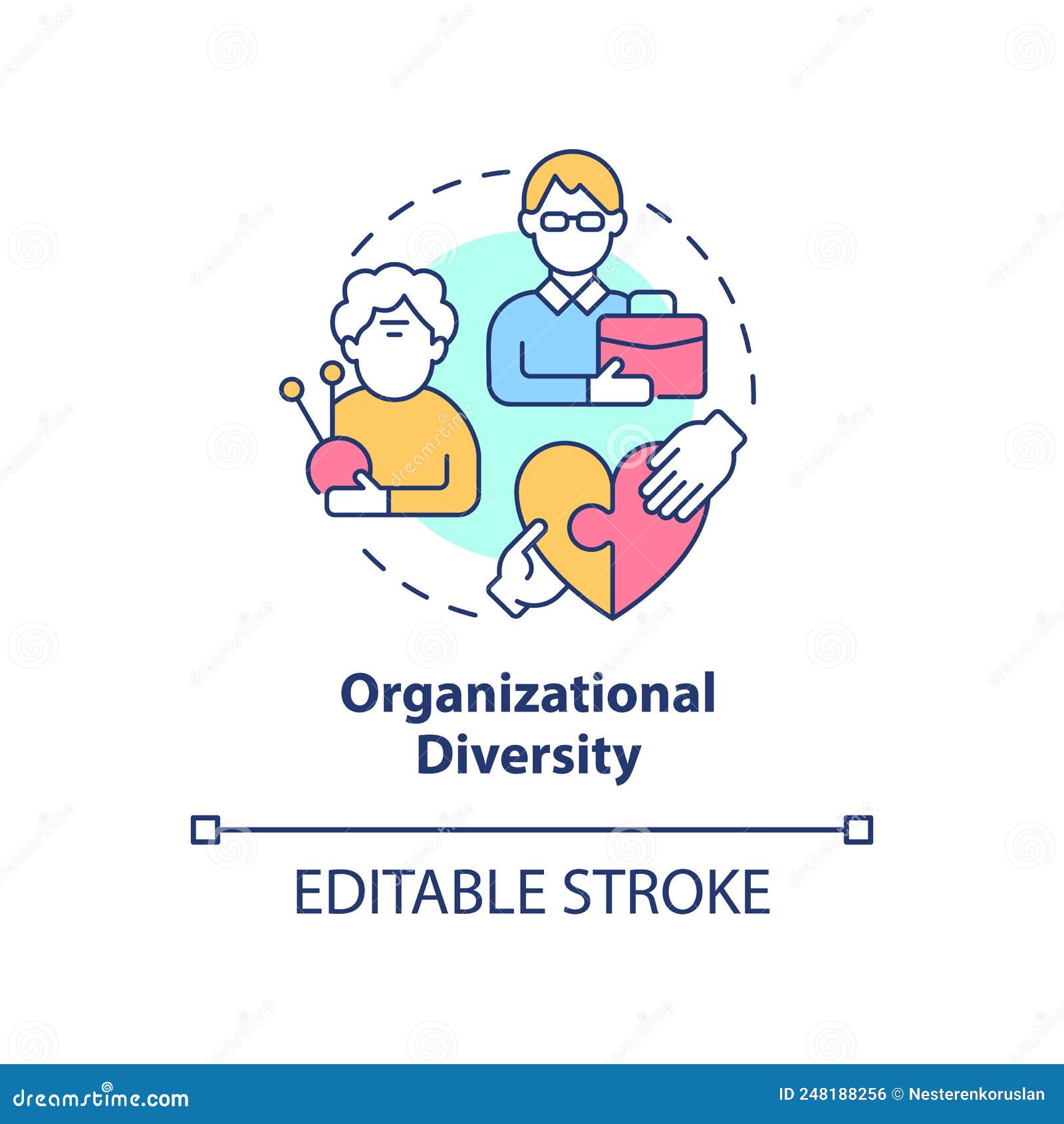 Organizational Diversity Concept Icon Stock Vector - Illustration of ...