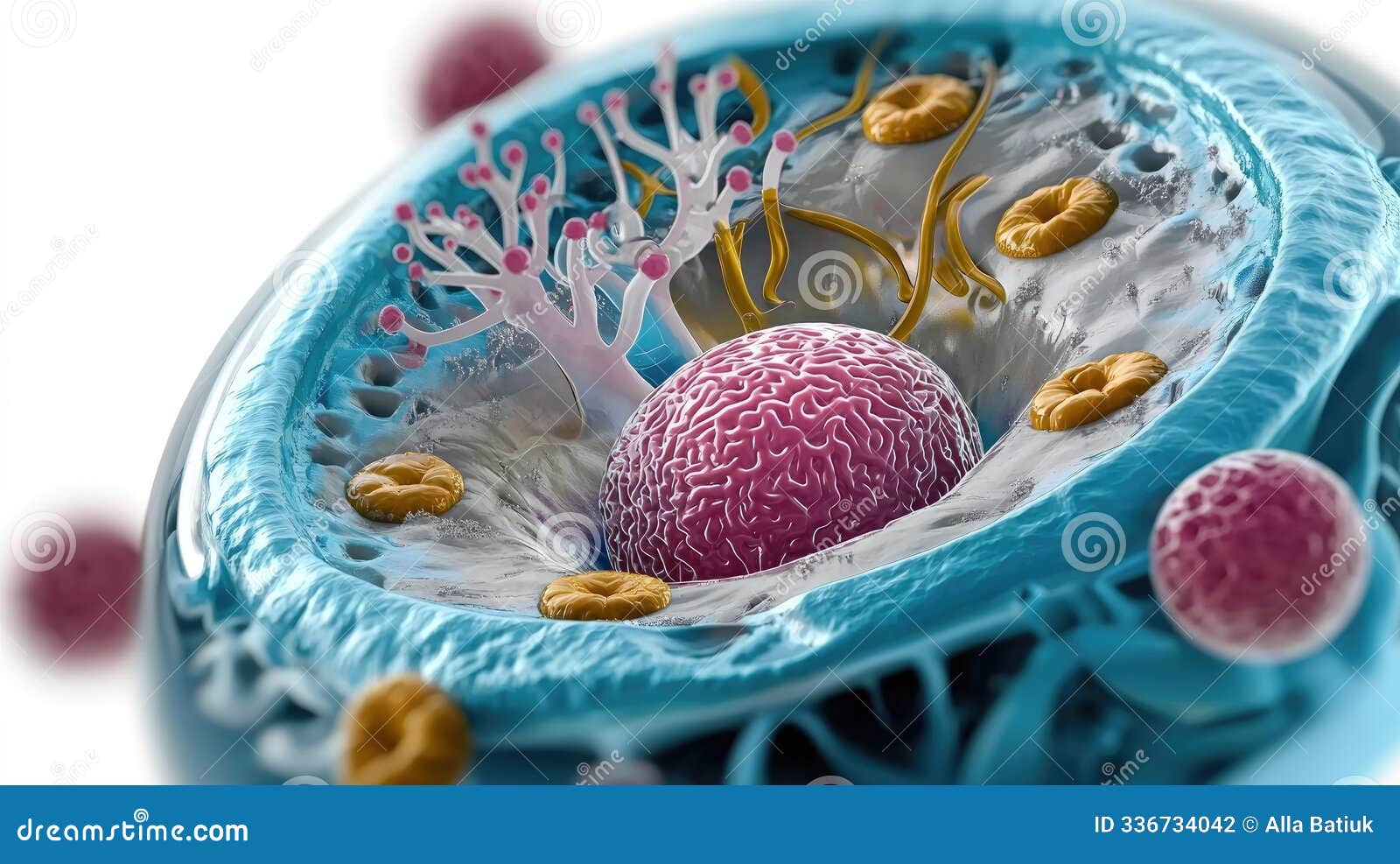 Organizational Structure: Cell in Section Illustrating Detailed Layout ...