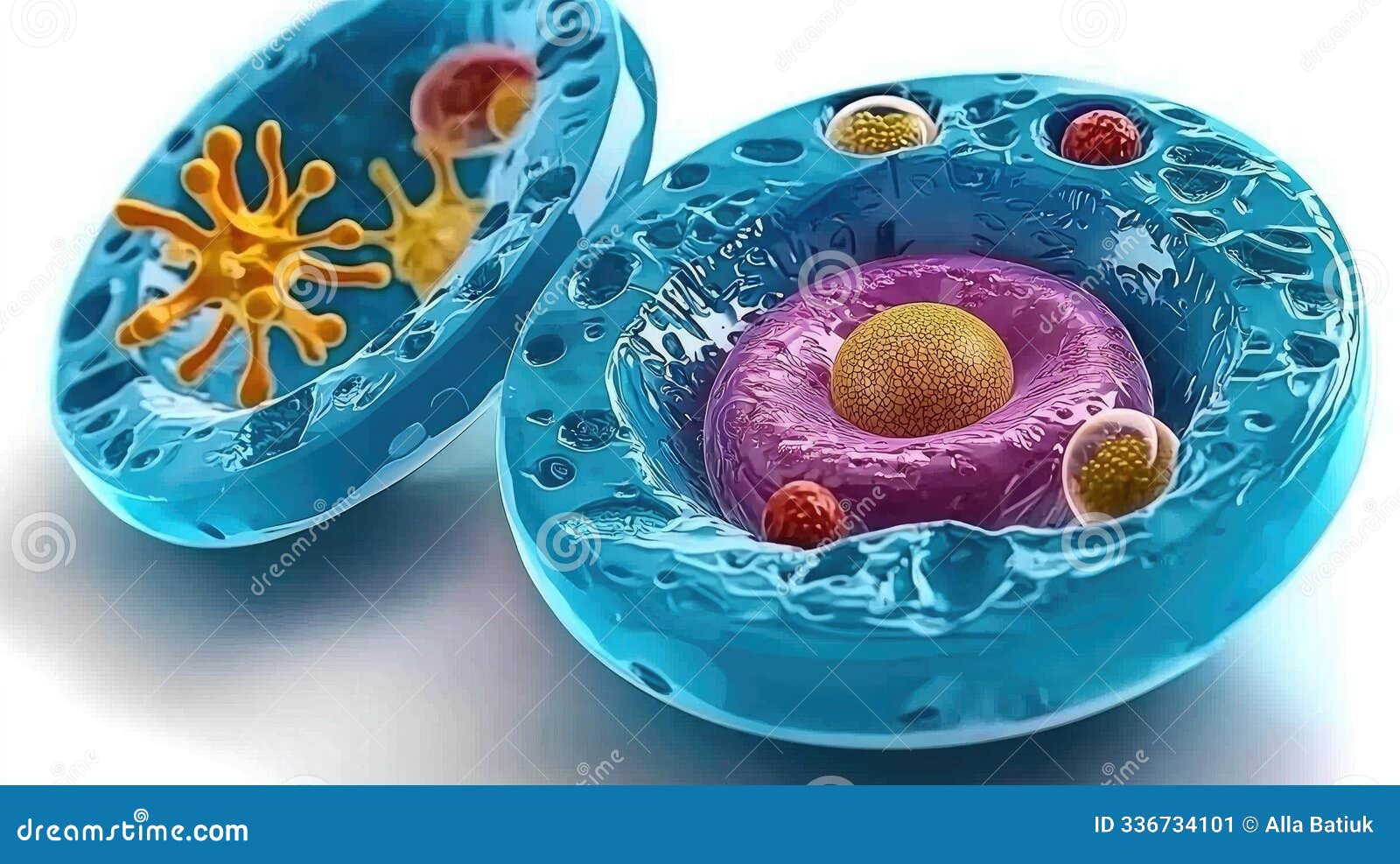 Organizational Structure: Cell in Section Illustrating Detailed Layout ...