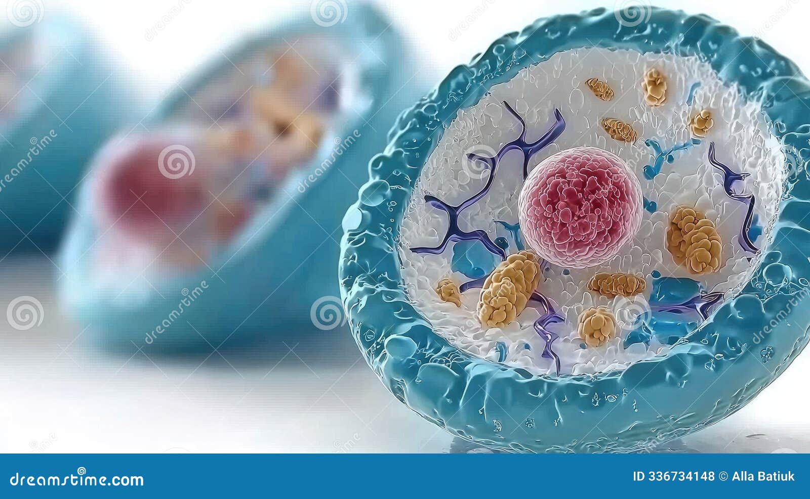 Organizational Structure: Cell in Section Illustrating Detailed Layout ...
