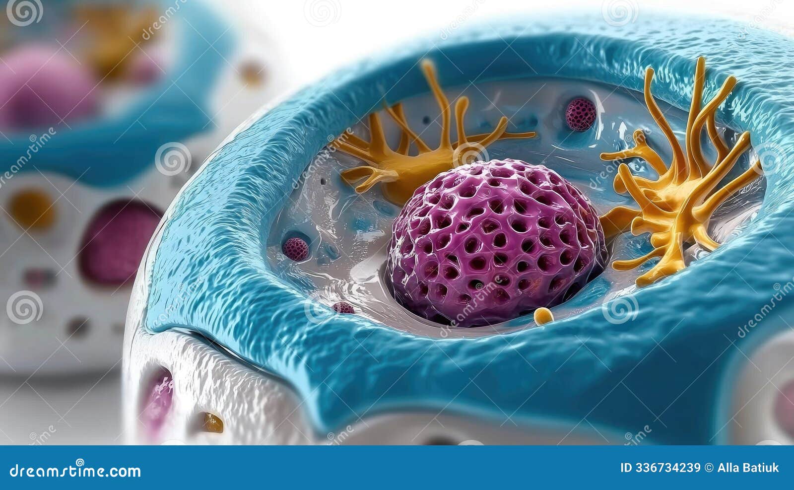 Organizational Structure: Cell in Section Illustrating Detailed Layout ...