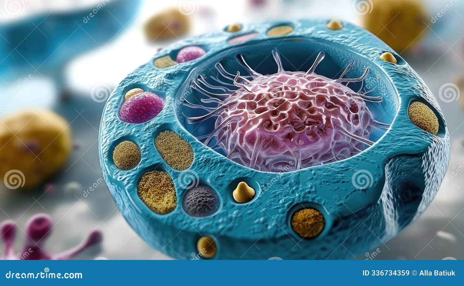 Organizational Structure: Cell in Section Illustrating Detailed Layout ...