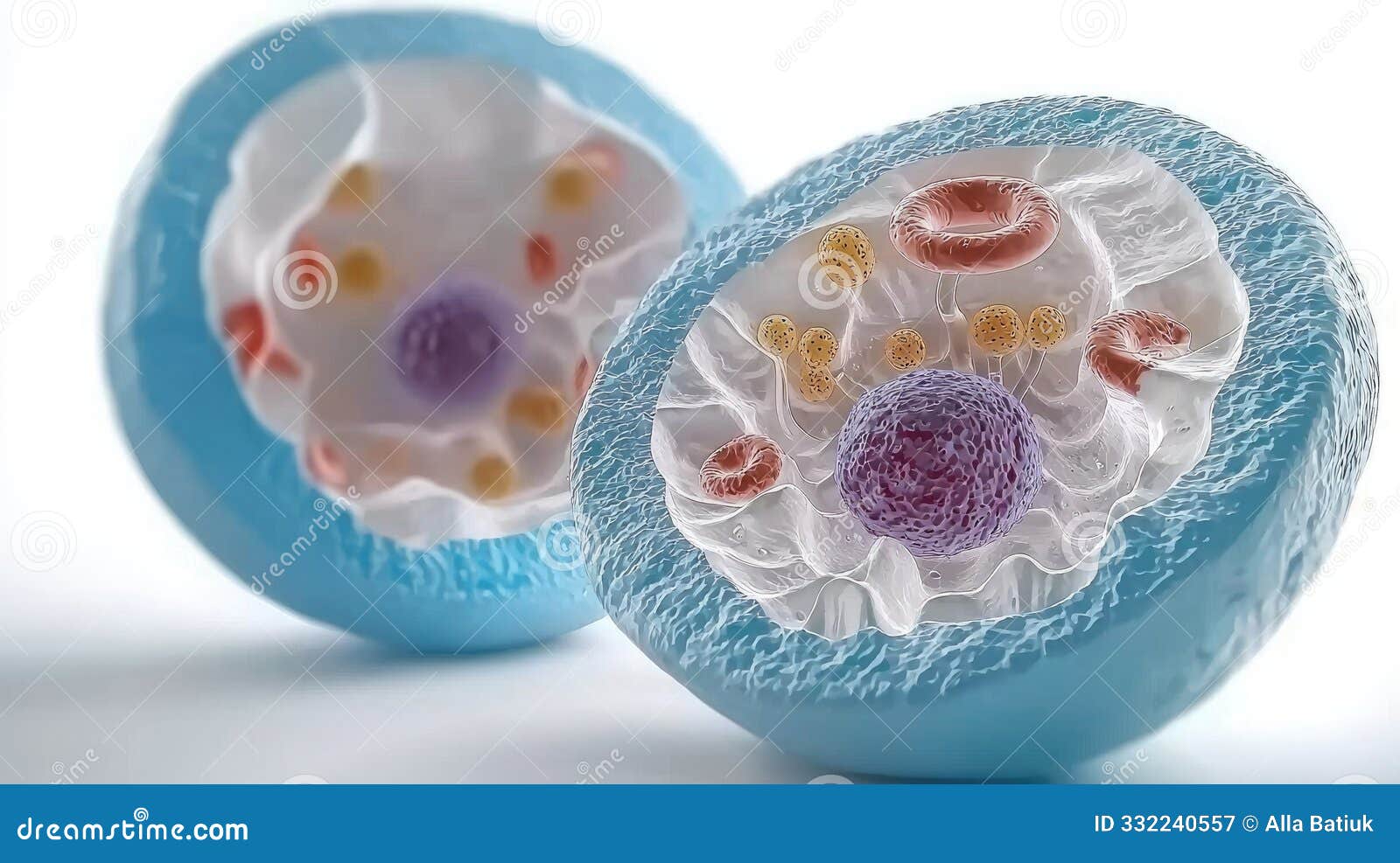 Organizational Structure: Cell in Section Illustrating Detailed Layout ...