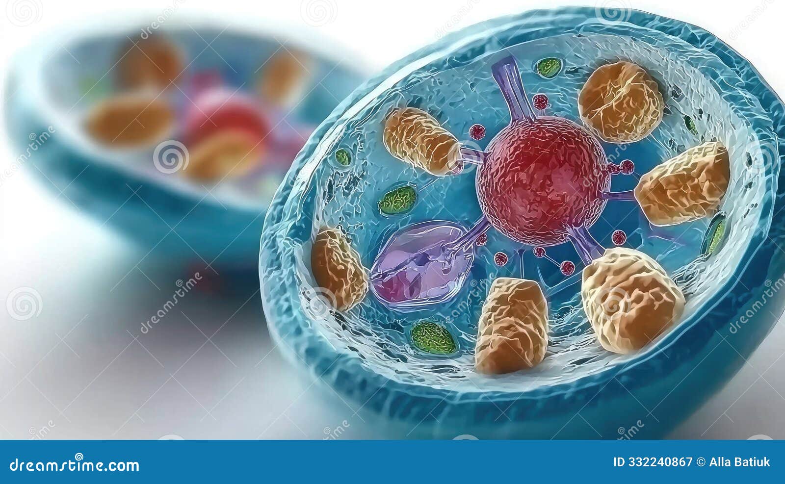 Organizational Structure: Cell in Section Illustrating Detailed Layout ...