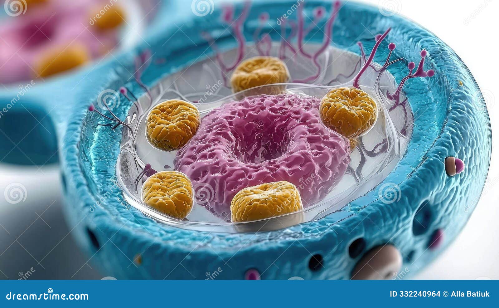 Organizational Structure: Cell in Section Illustrating Detailed Layout ...