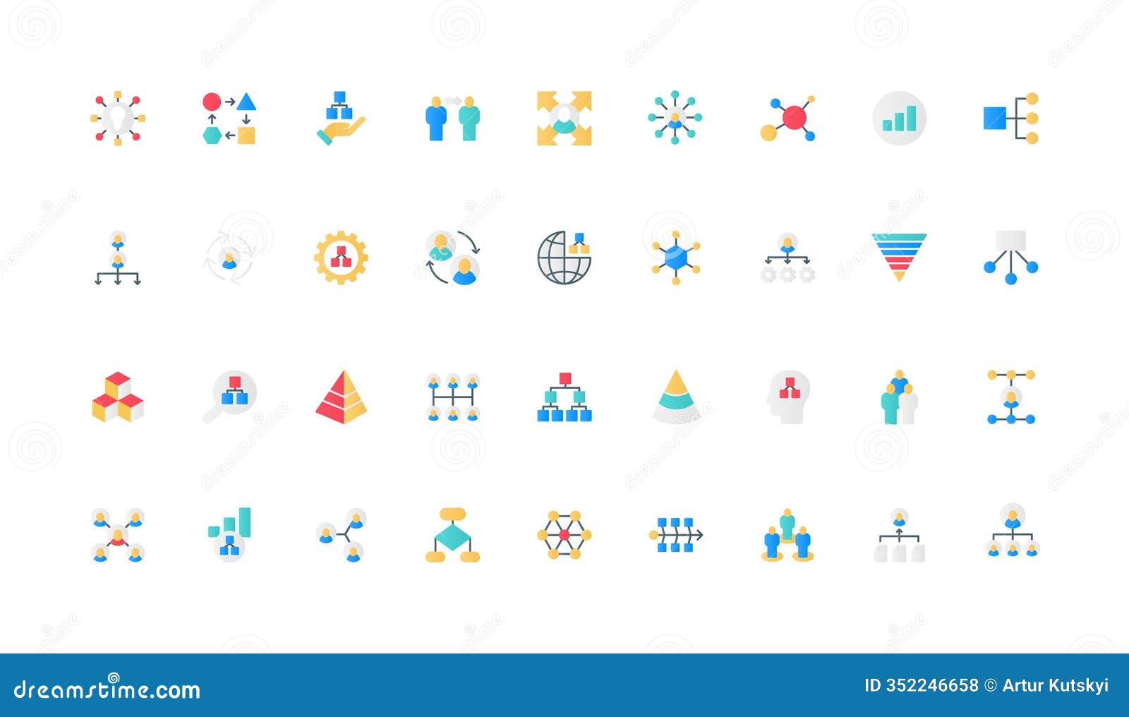 Organizational Structure Linear Icon Concept. Organizational Structure ... Organizational Structure Linear Icon Concept. Organizational Structure ...