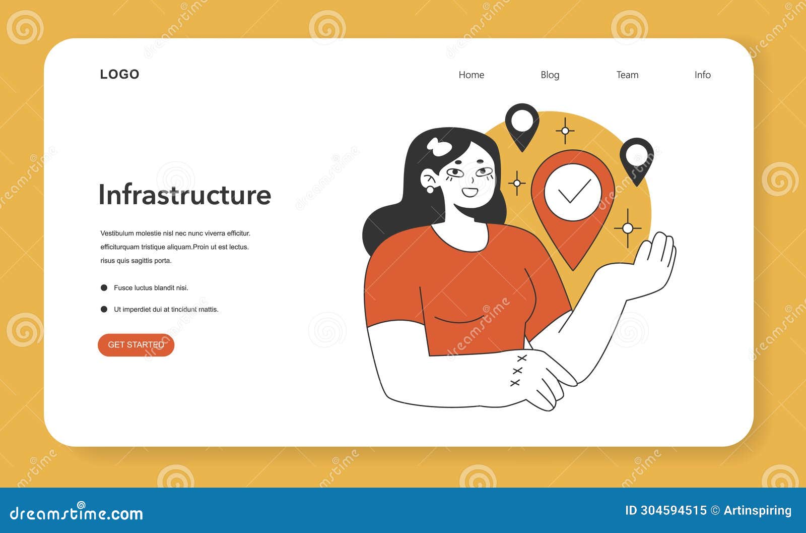 Organizational Structure Concept. Flat Vector Illustration ...