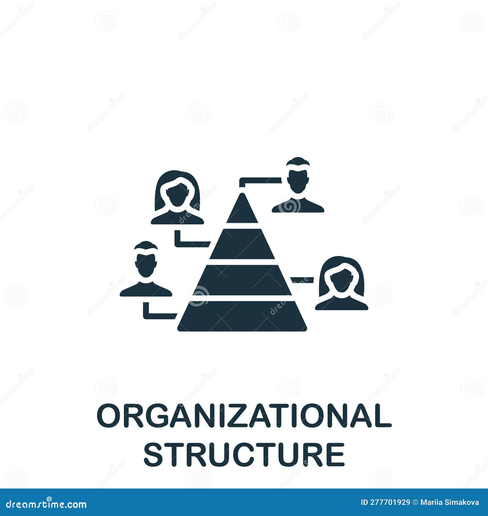 Organizational Structure Icon. Monochrome Simple Sign From Business ... Organizational Structure Icon. Monochrome Simple Sign From Business ...