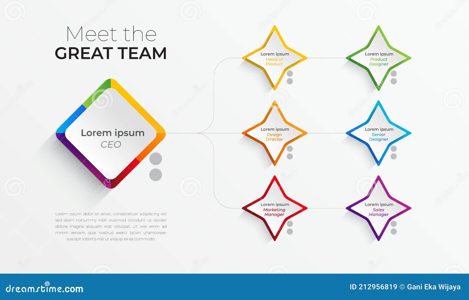 Organizational Team Chart - Infographic Stock Vector - Illustration of ...