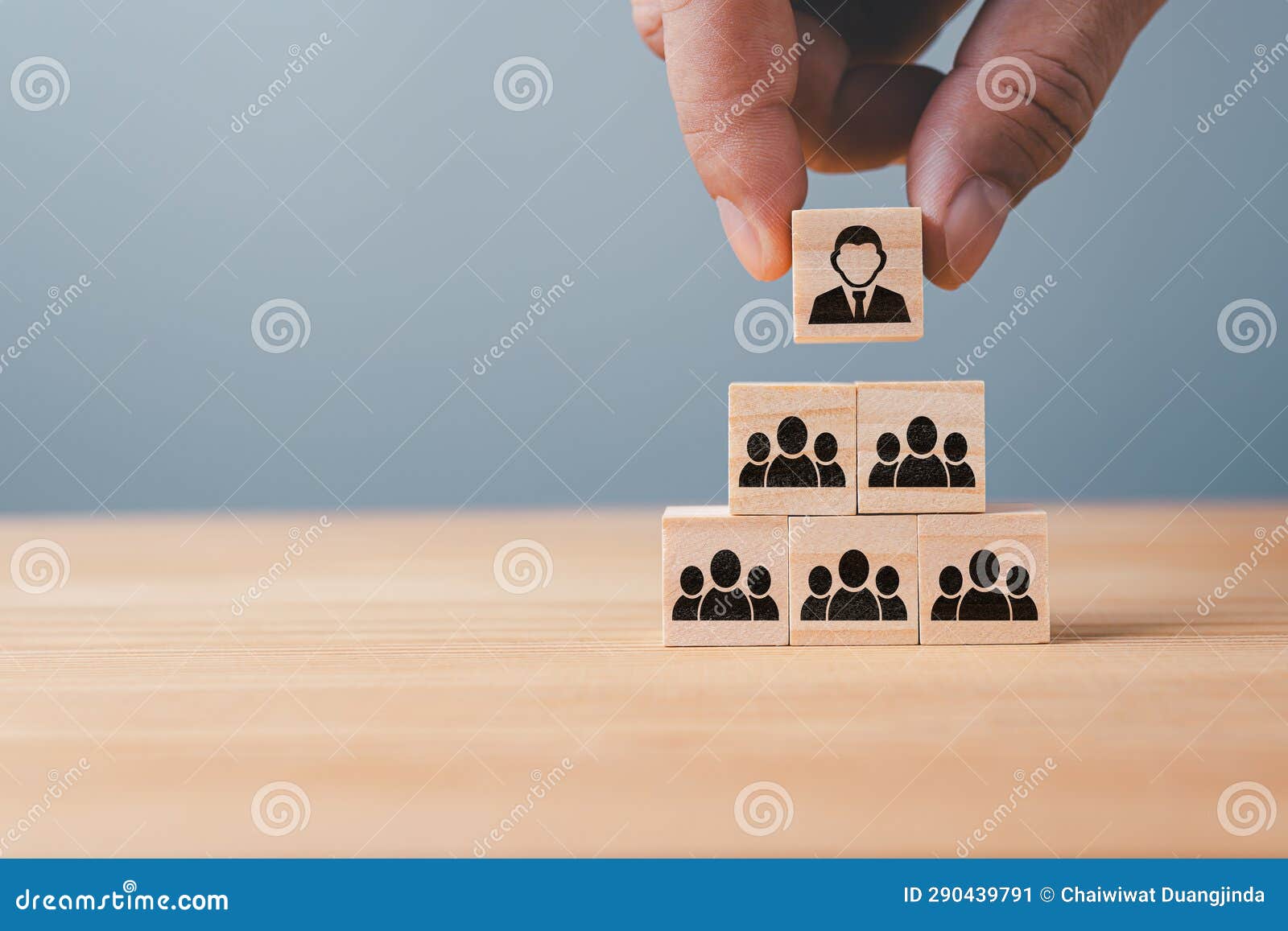 Organizational and Team Structure Symbolized by Stacked Cubes Stock ...