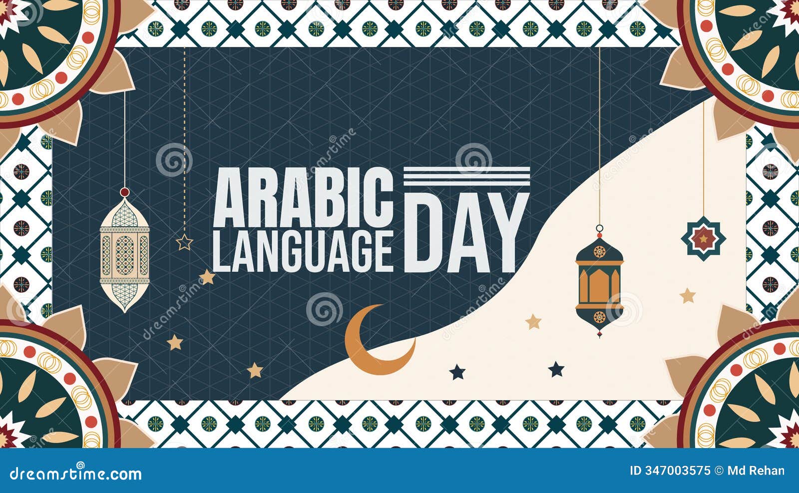 Organize an Arabic Language Day Event Stock Illustration - Illustration ...