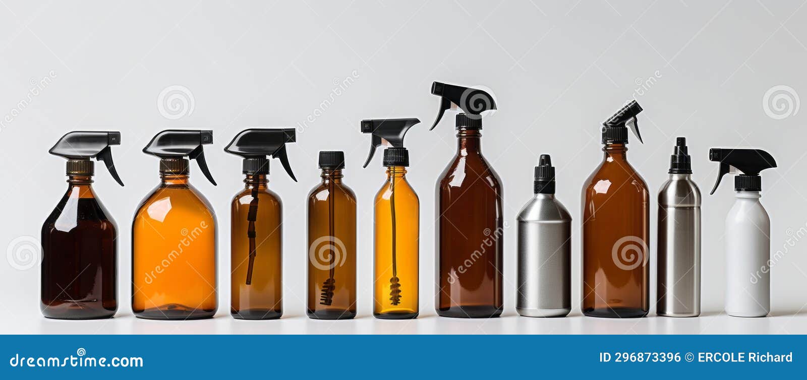 Organize and Clean Easily with Brown Spray Bottles Stock Photo - Image ...