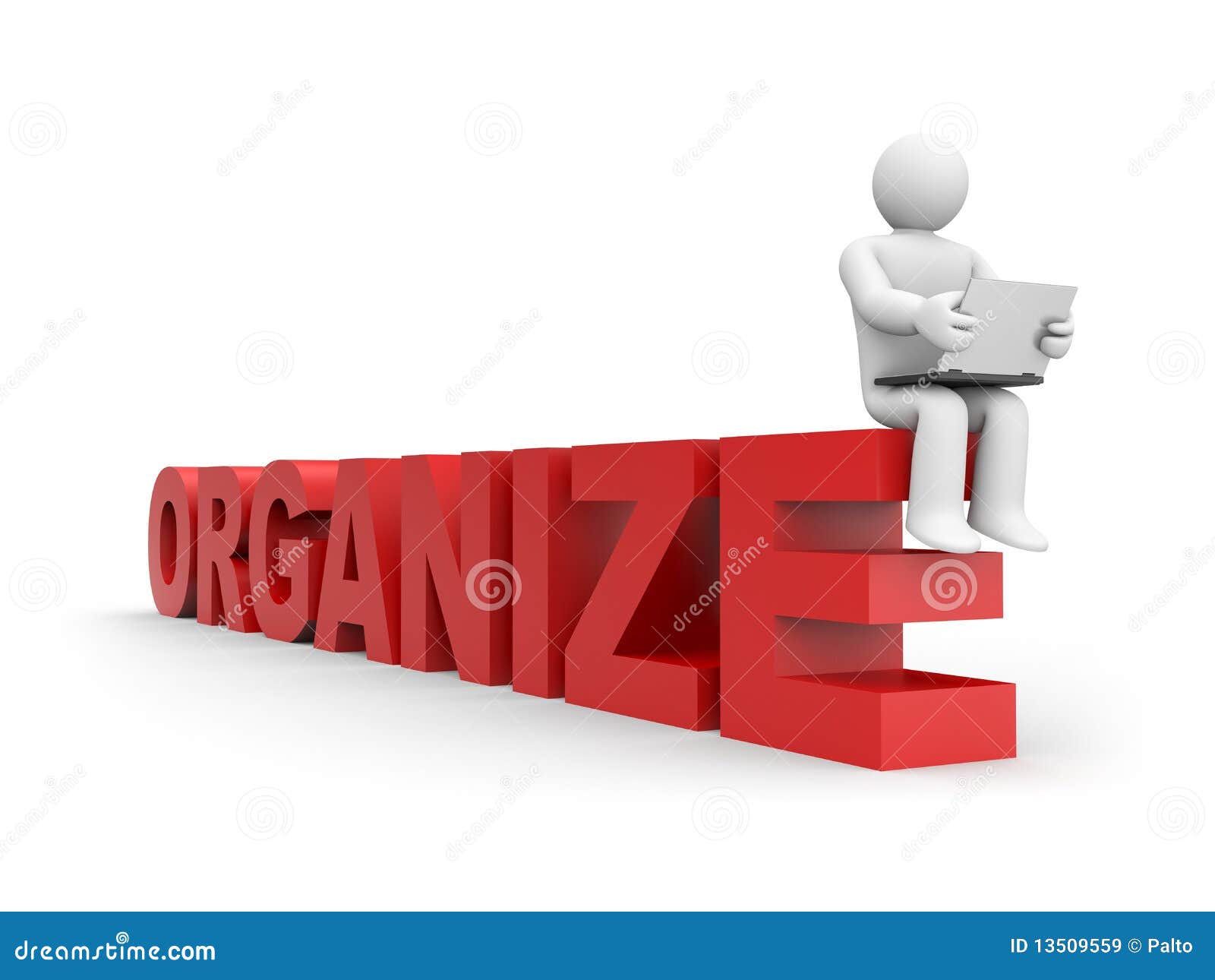 Organize concept stock illustration. Illustration of screen - 13509559