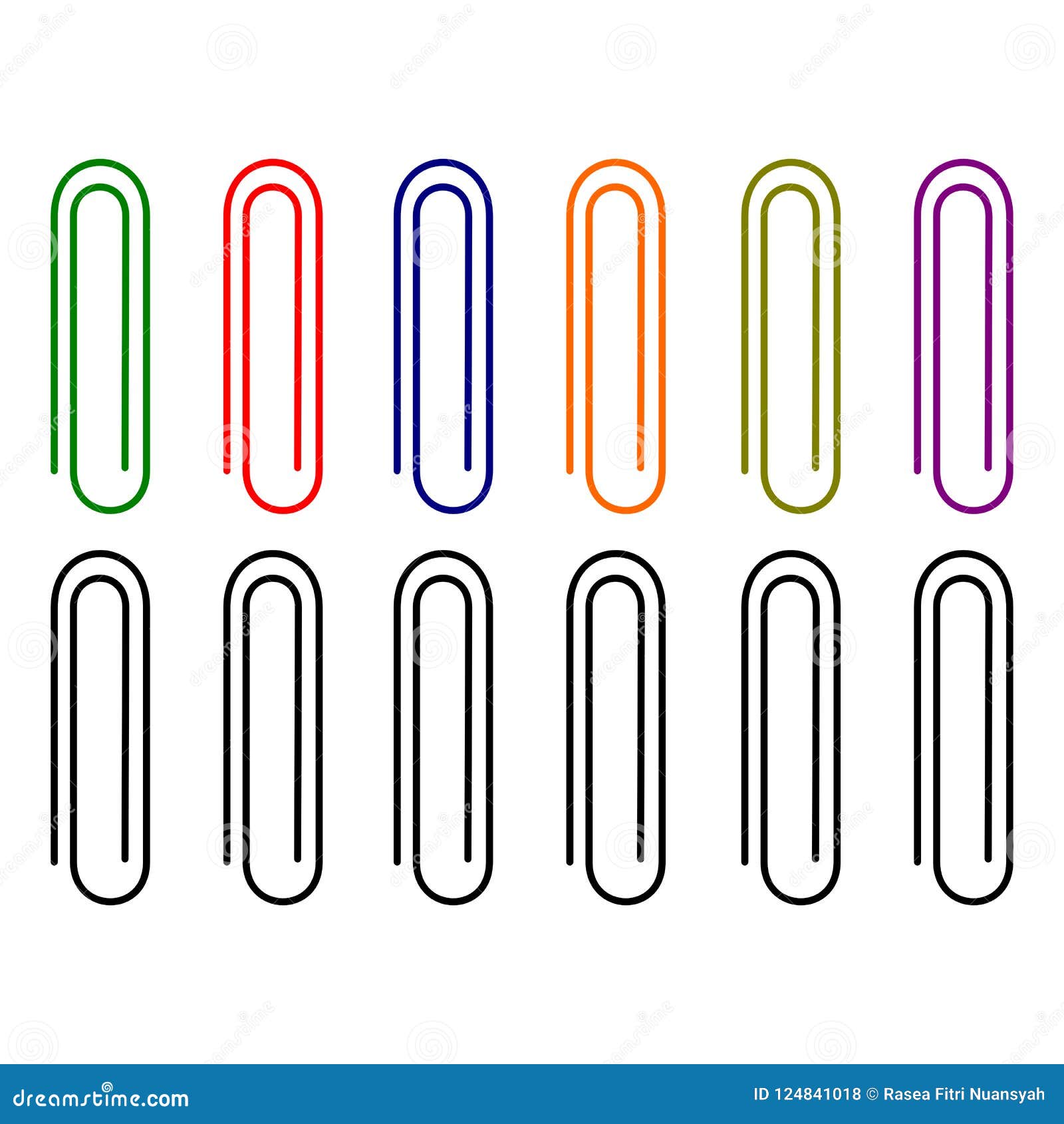 Paperclip, Small and Useful Tools Stock Illustration - Illustration of ...