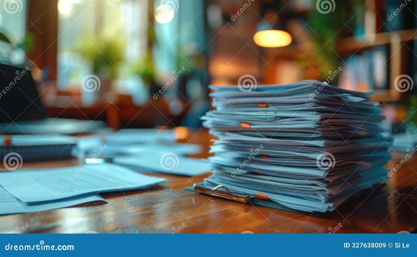 Organized Accounting Office. Efficient Workspace With Desks, Computers ...