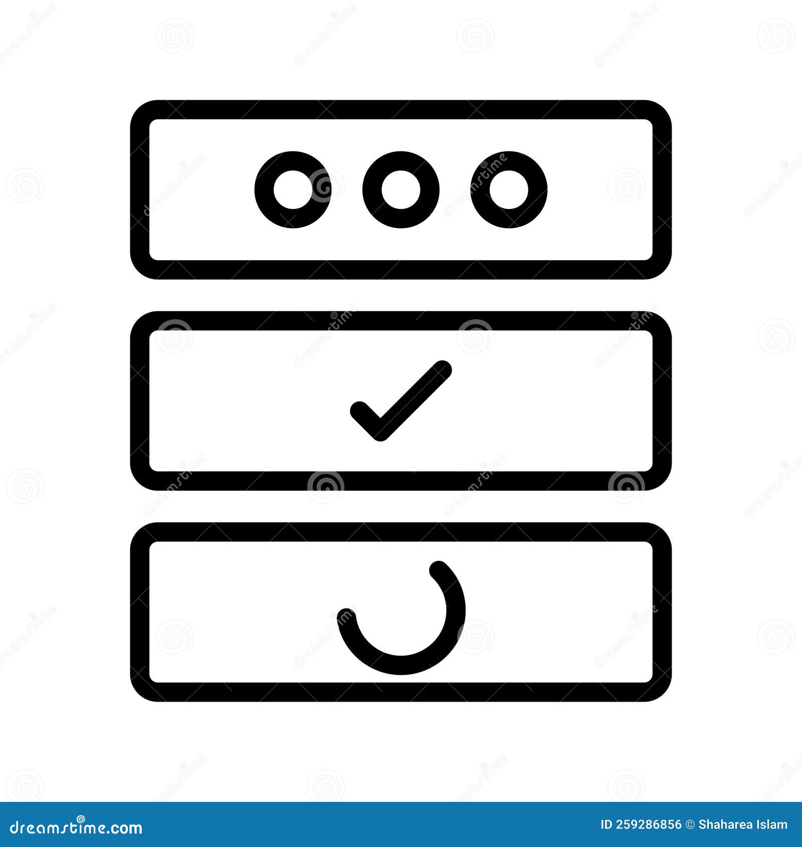 Organized board icon stock vector. Illustration of symbol - 259286856