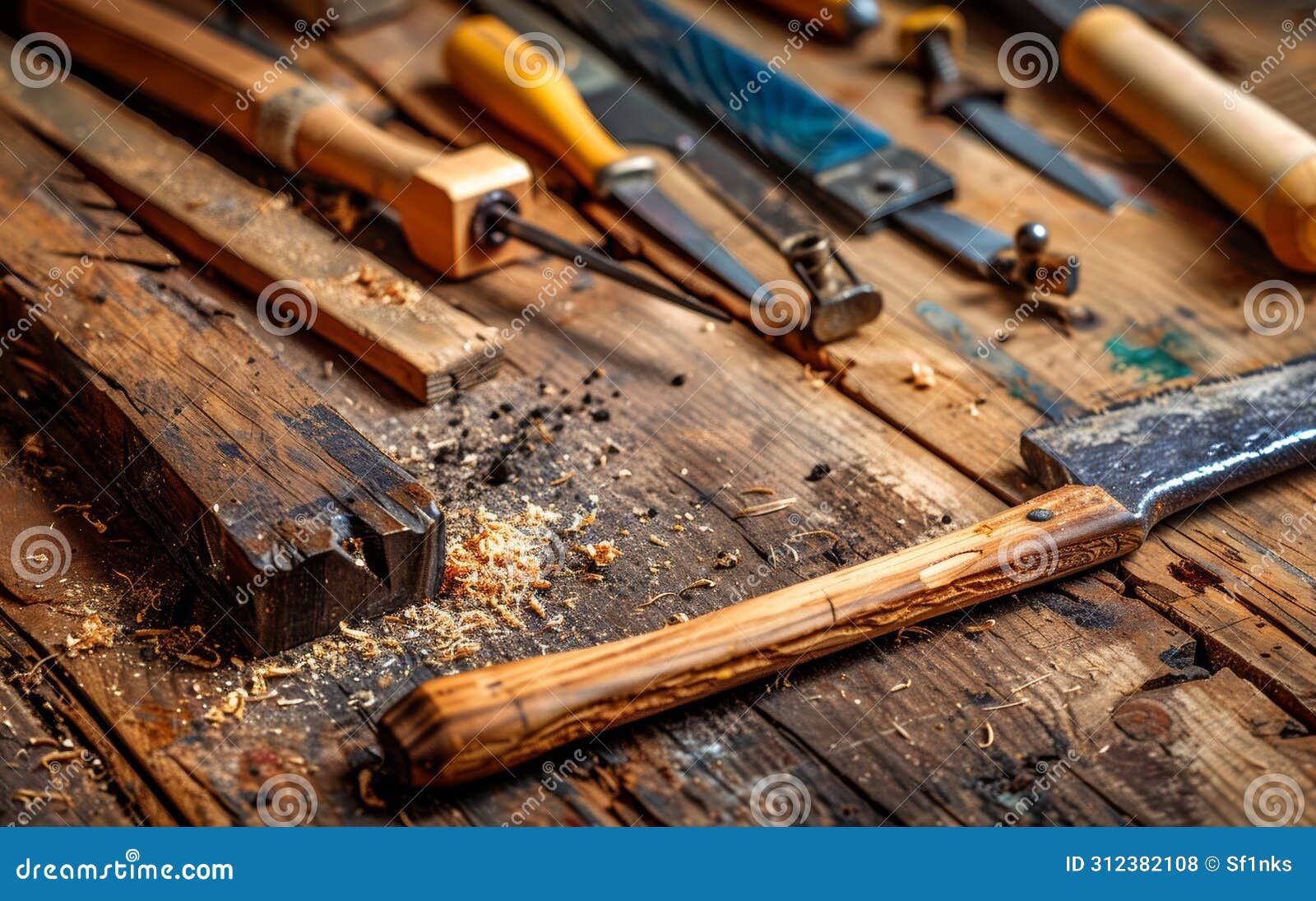 An Organized Carpentry Workshop with Woodworking Tools Surrounded by ... An Organized Carpentry Workshop with Woodworking Tools Surrounded by ...