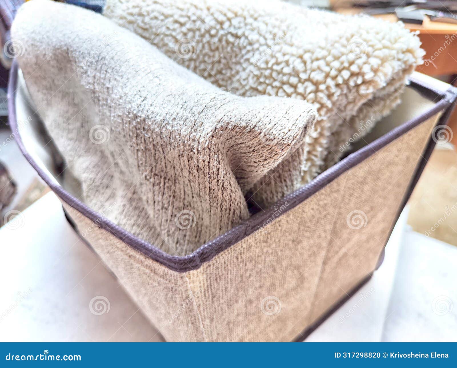 Organized Clothing Storage Using Konmari Folding Method. Neatly Folded ...