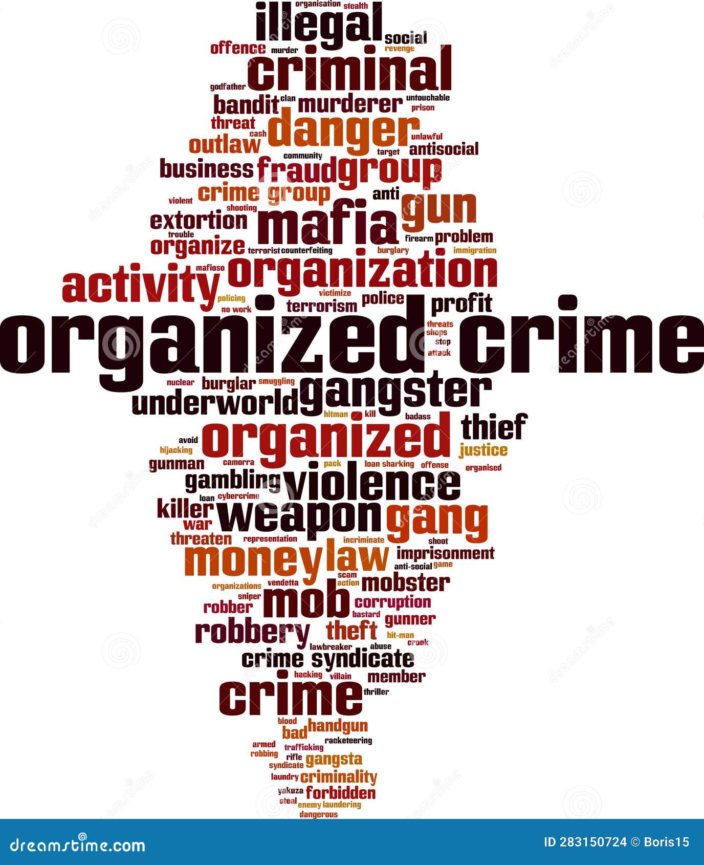 Counterfeiting Word Cloud And Hand With Marker Concept Stock ...