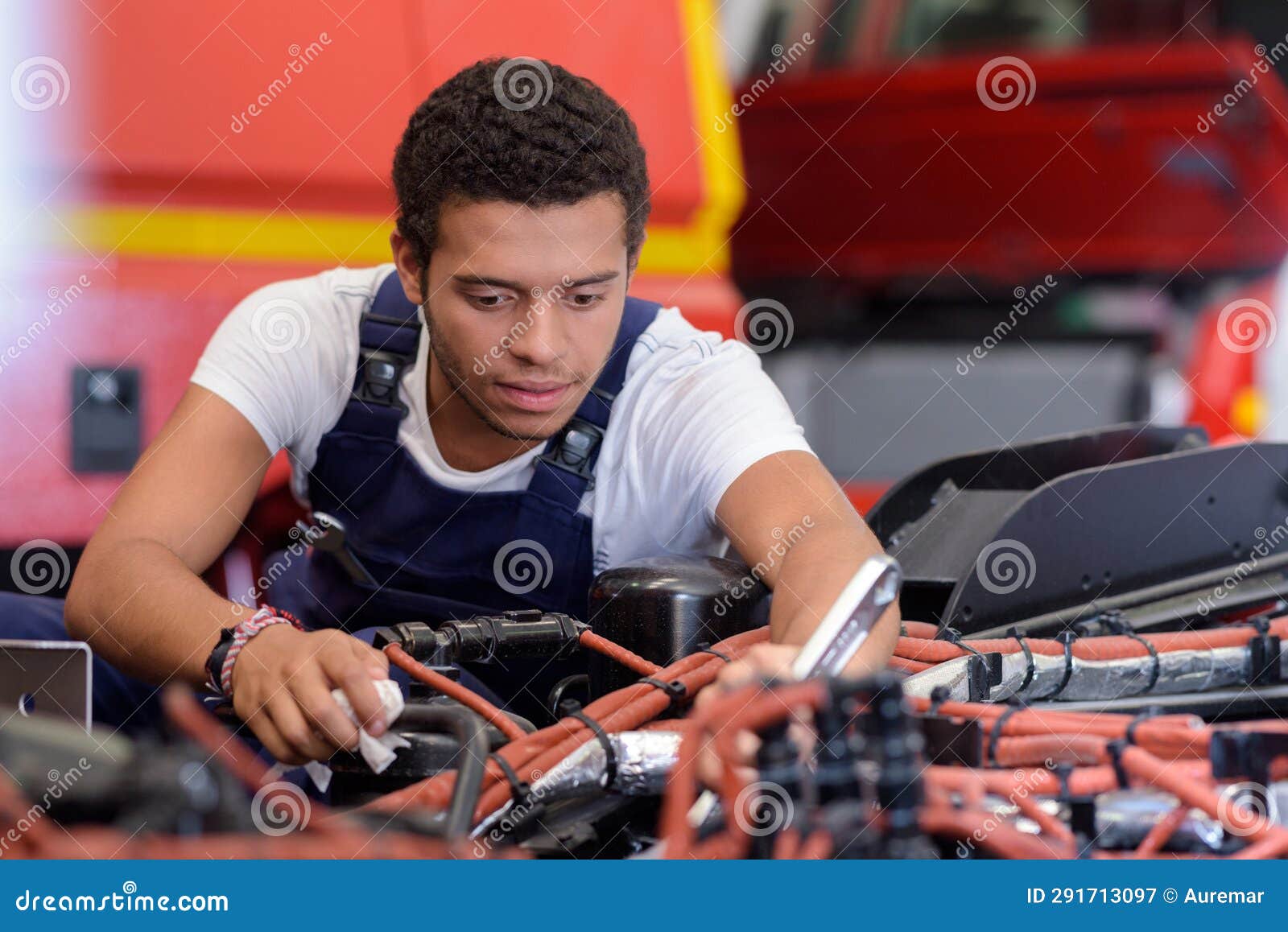 Organized in Fiber Optic Cable Placement Stock Image - Image of power ...