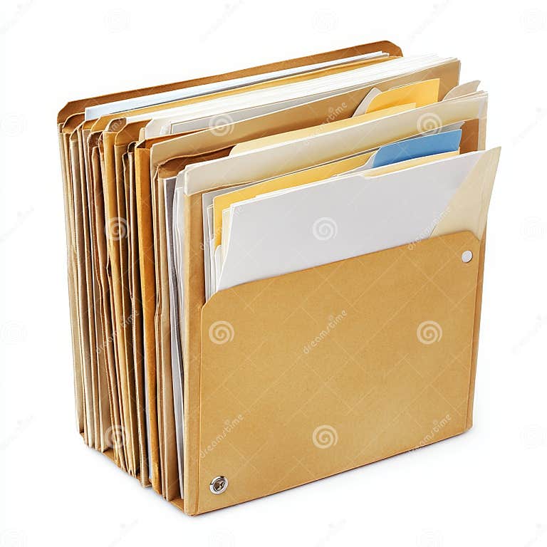 Organized File Folders with Documents Clipart Illustration Stock ...
