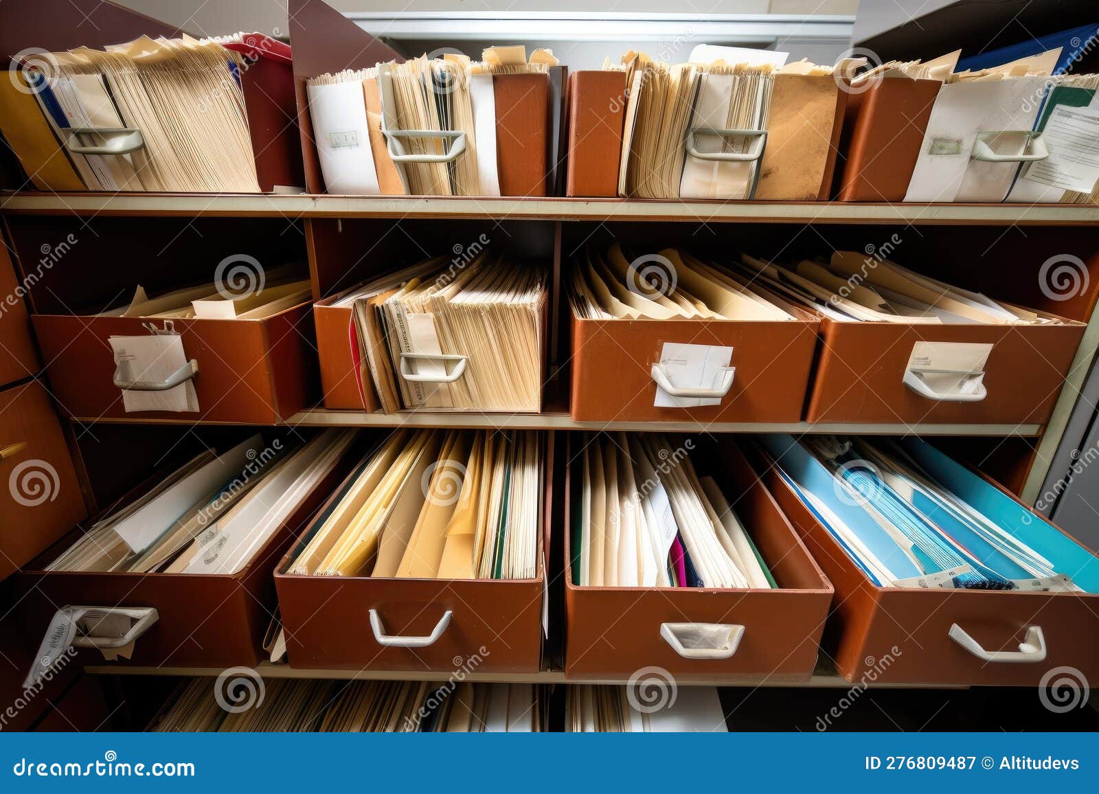Organized Filing System, with Files and Documents Sorted by Category or ...