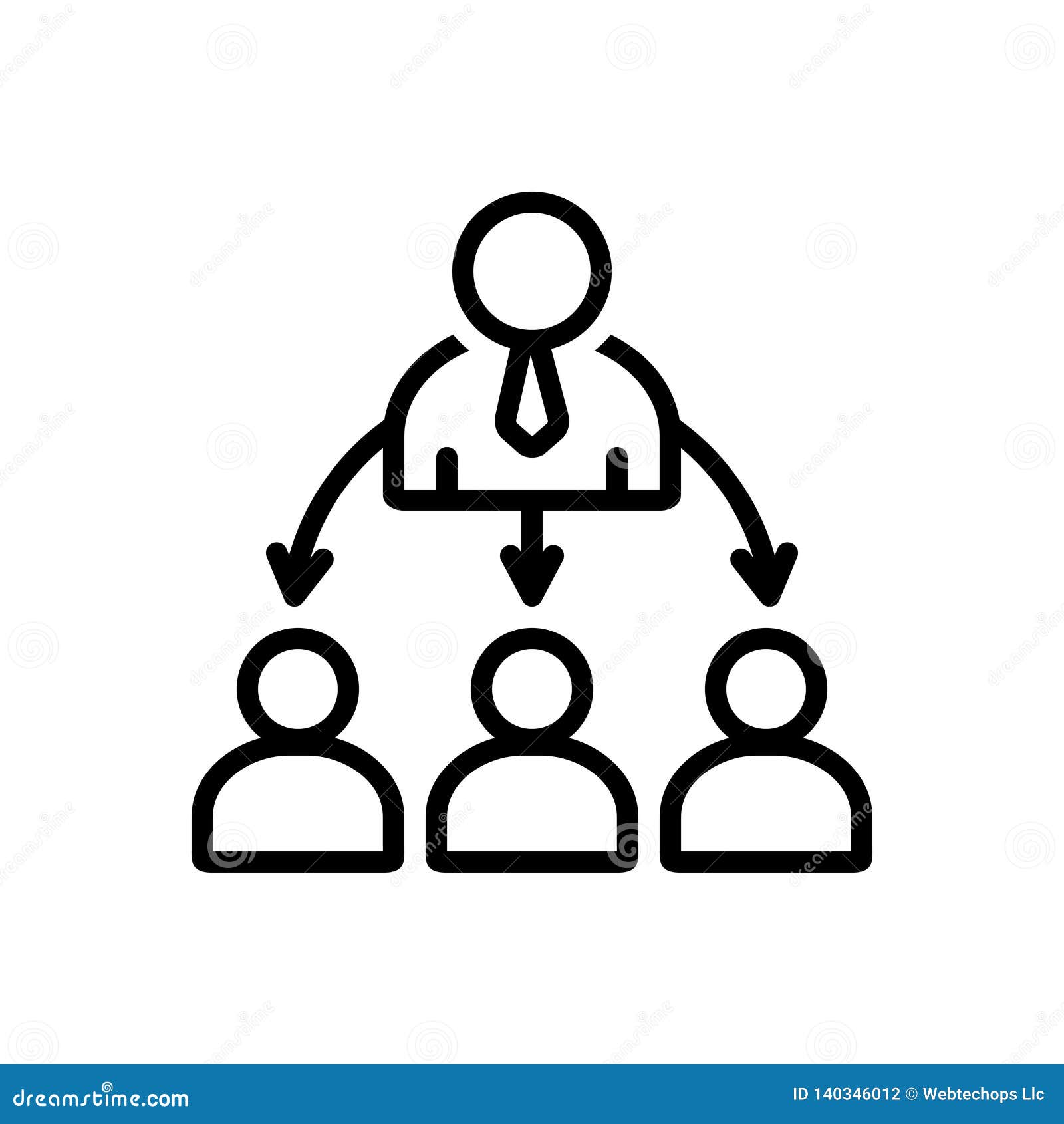 Black Line Icon for Organized, Unifined and Organic Stock Vector ...