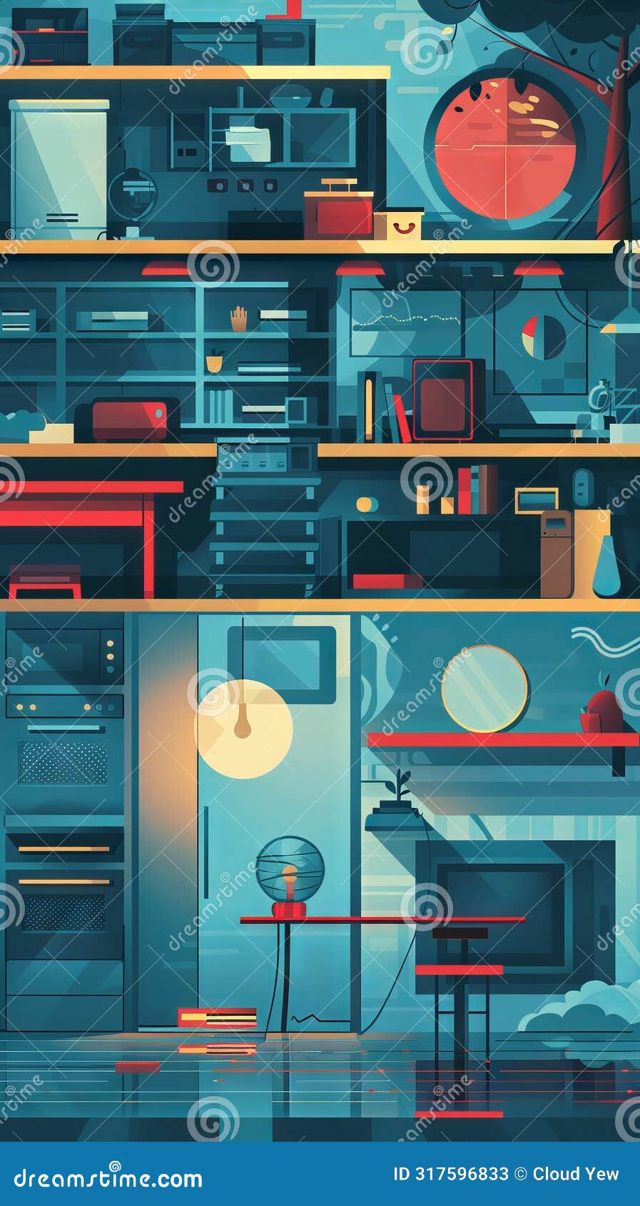 Organized Layout for Clear Visual Hierarchy Stock Illustration ...