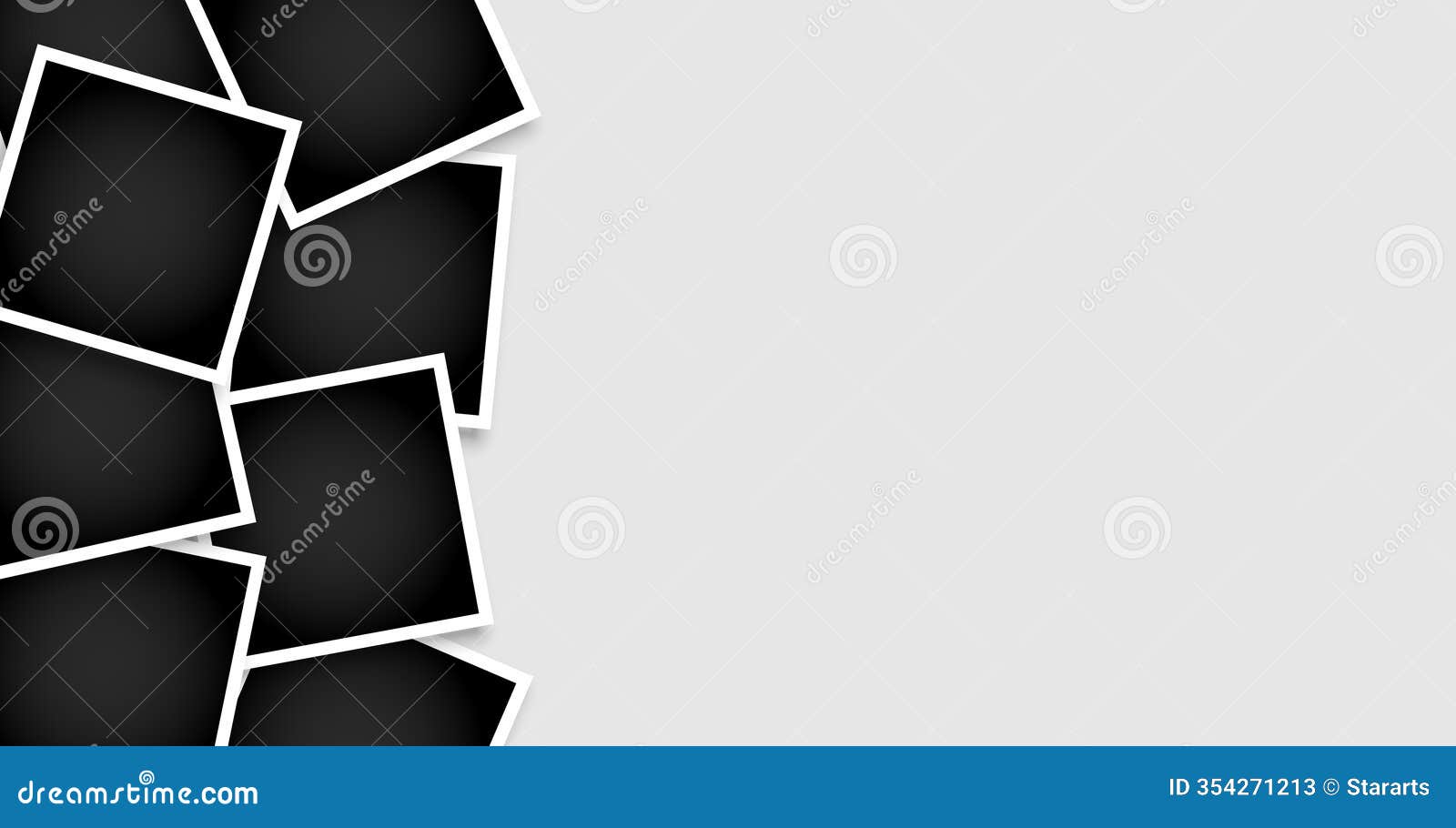 Organized Photo Frame Grid Mockup Template Design Stock Illustration ...
