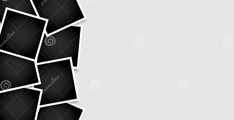 Organized Photo Frame Grid Mockup Template Design Stock Illustration ...