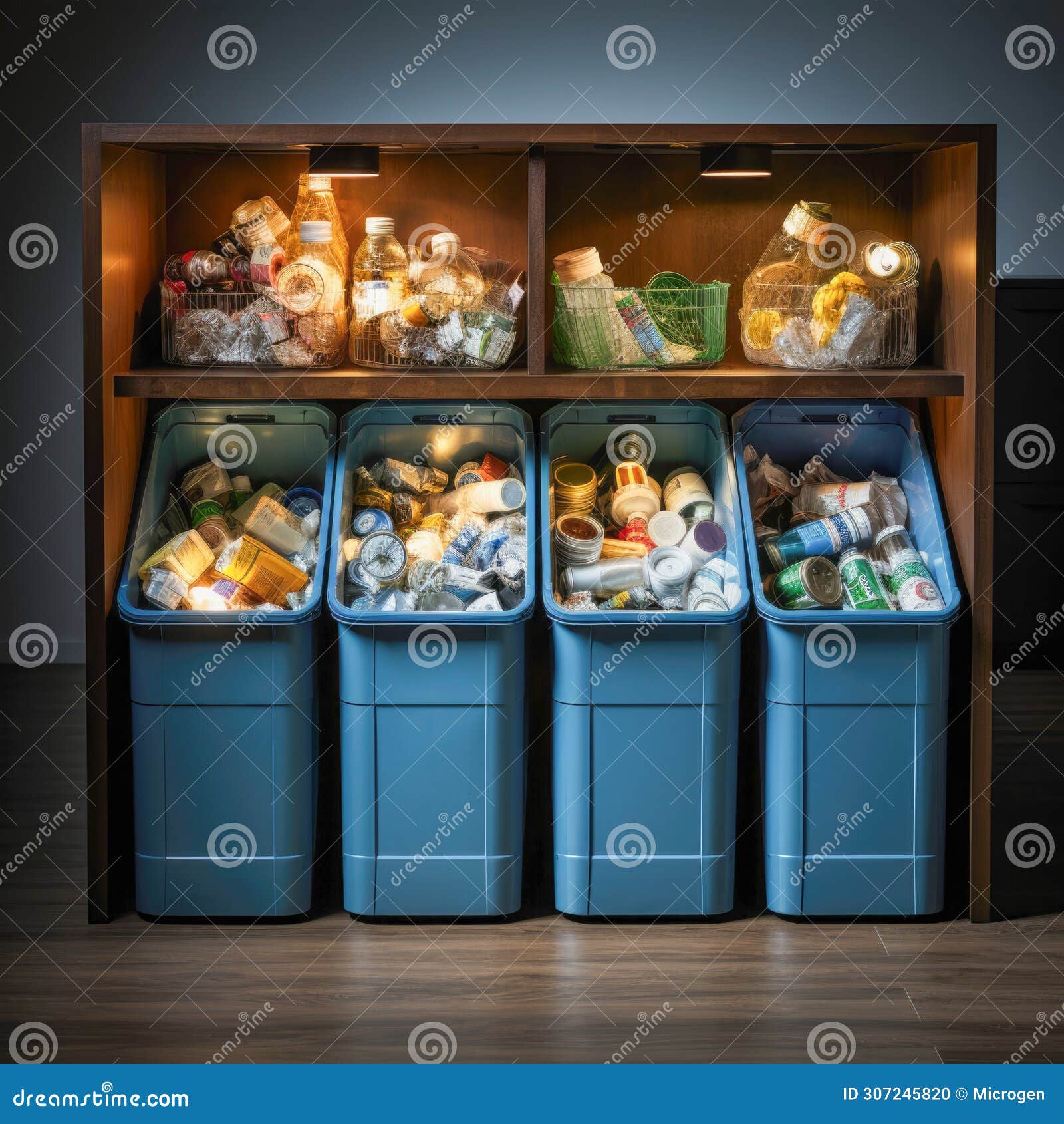 Organized Recyclables into Designated Bins, Showcasing the Art of ...