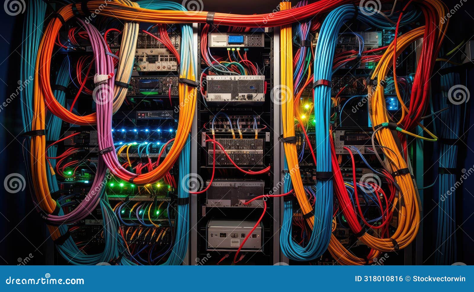 Organized Silver Back of Computer Stock Illustration - Illustration of ...