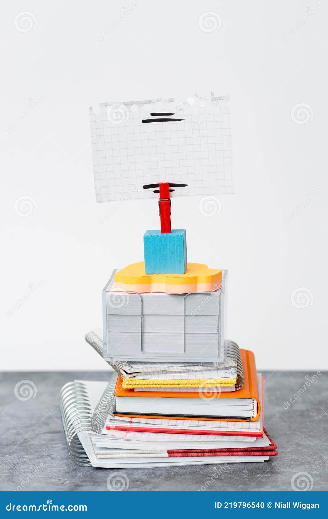 Organized Stack Note Pad, Bundle Notebooks, Neat Pile Documents ...