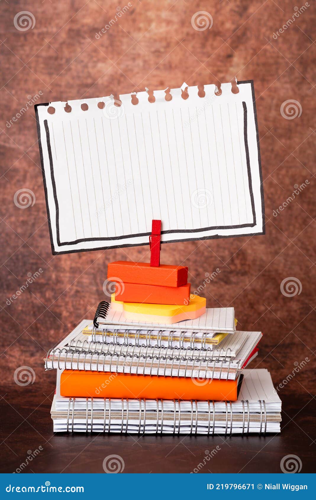 Organized Stack Note Pad, Bundle Notebooks, Neat Pile Documents ...