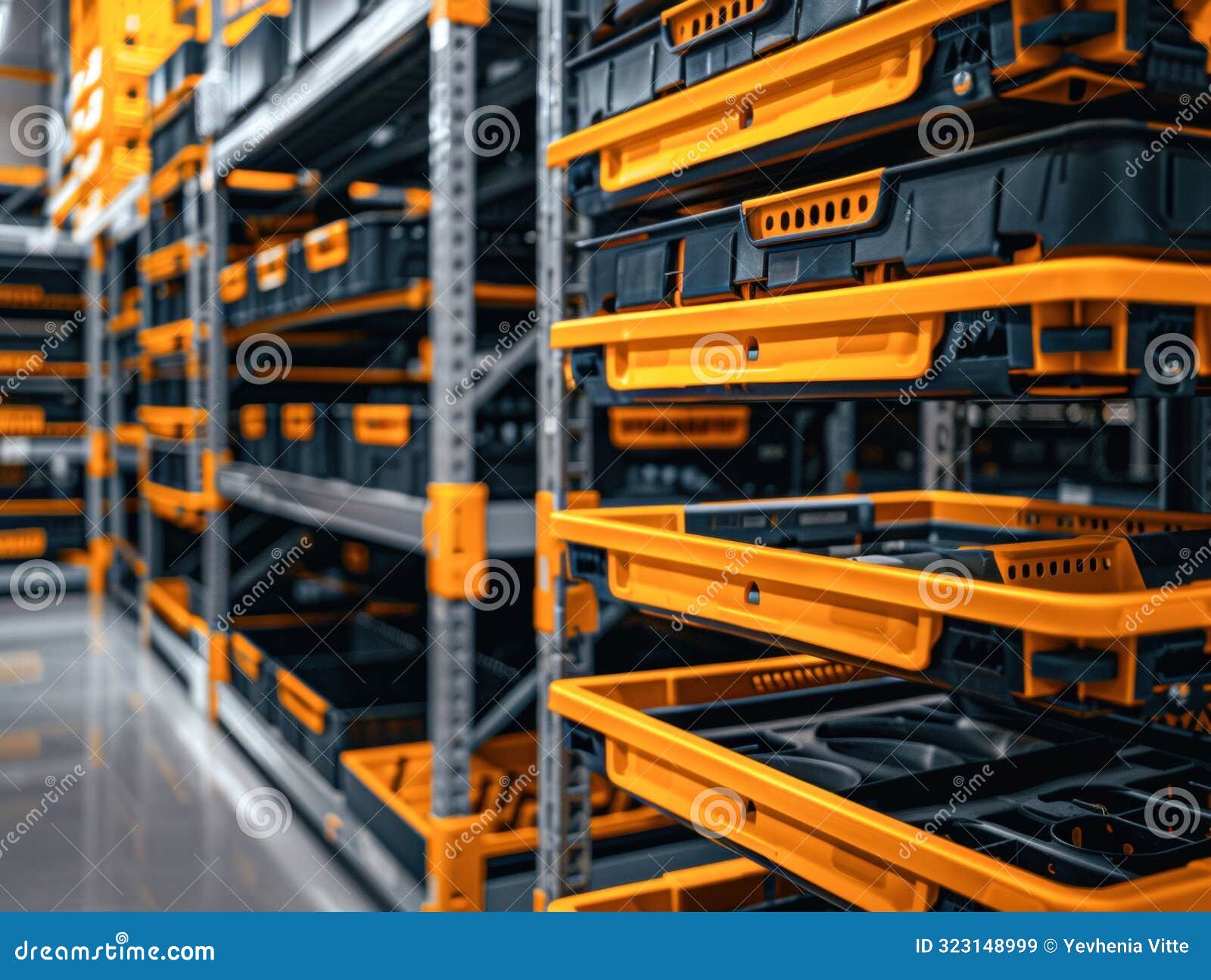 Organized Storage Racks with Toolboxes. Generative Ai Stock ...