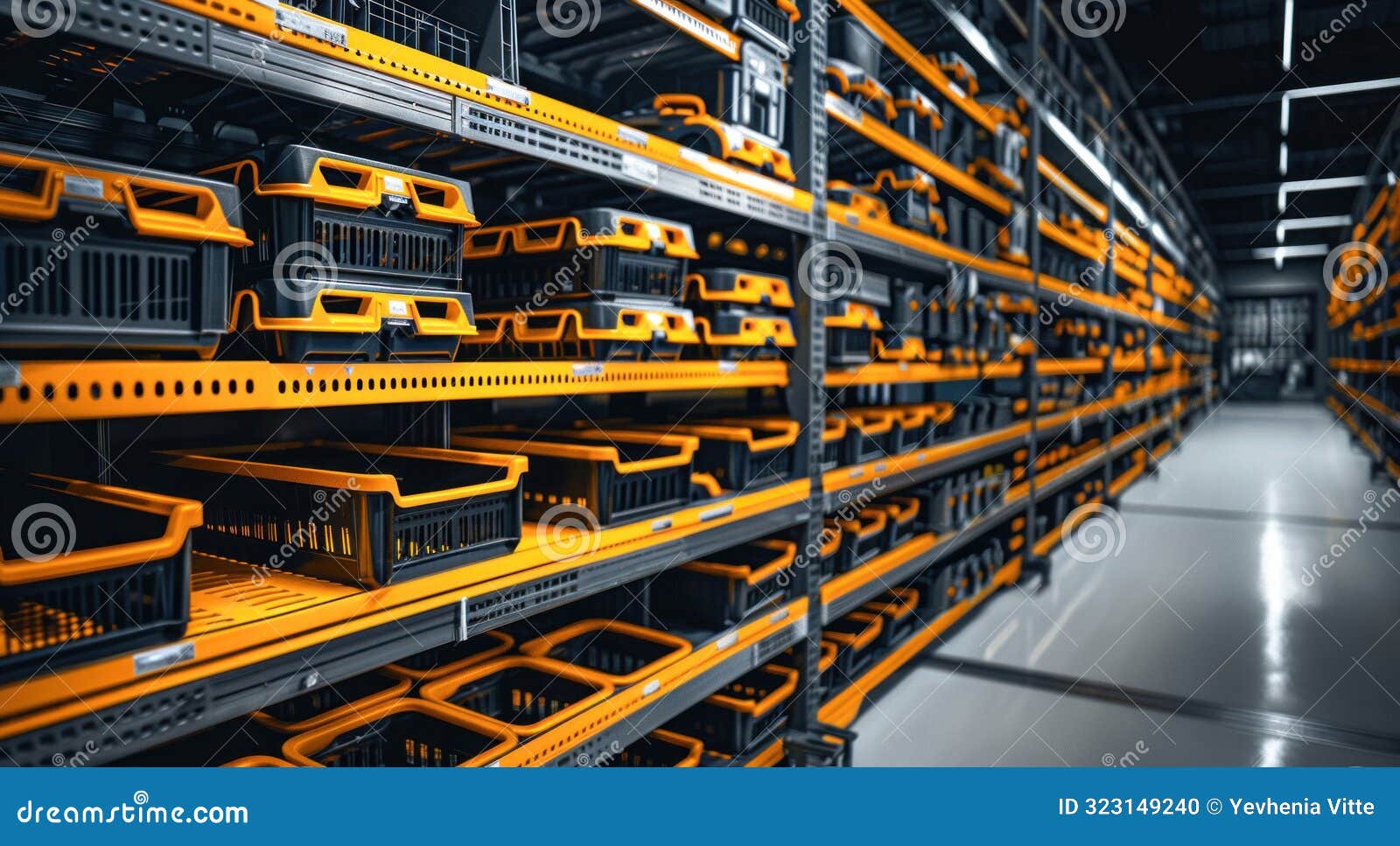 Organized Storage Racks with Toolboxes. Generative Ai Stock ...