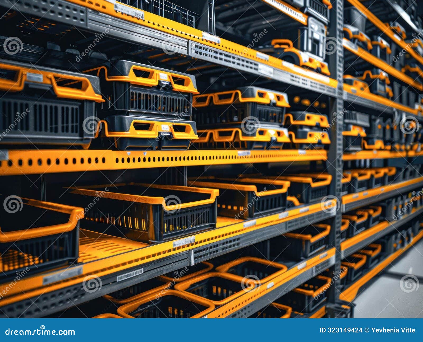 Organized Storage Racks with Toolboxes. Generative Ai Stock ...