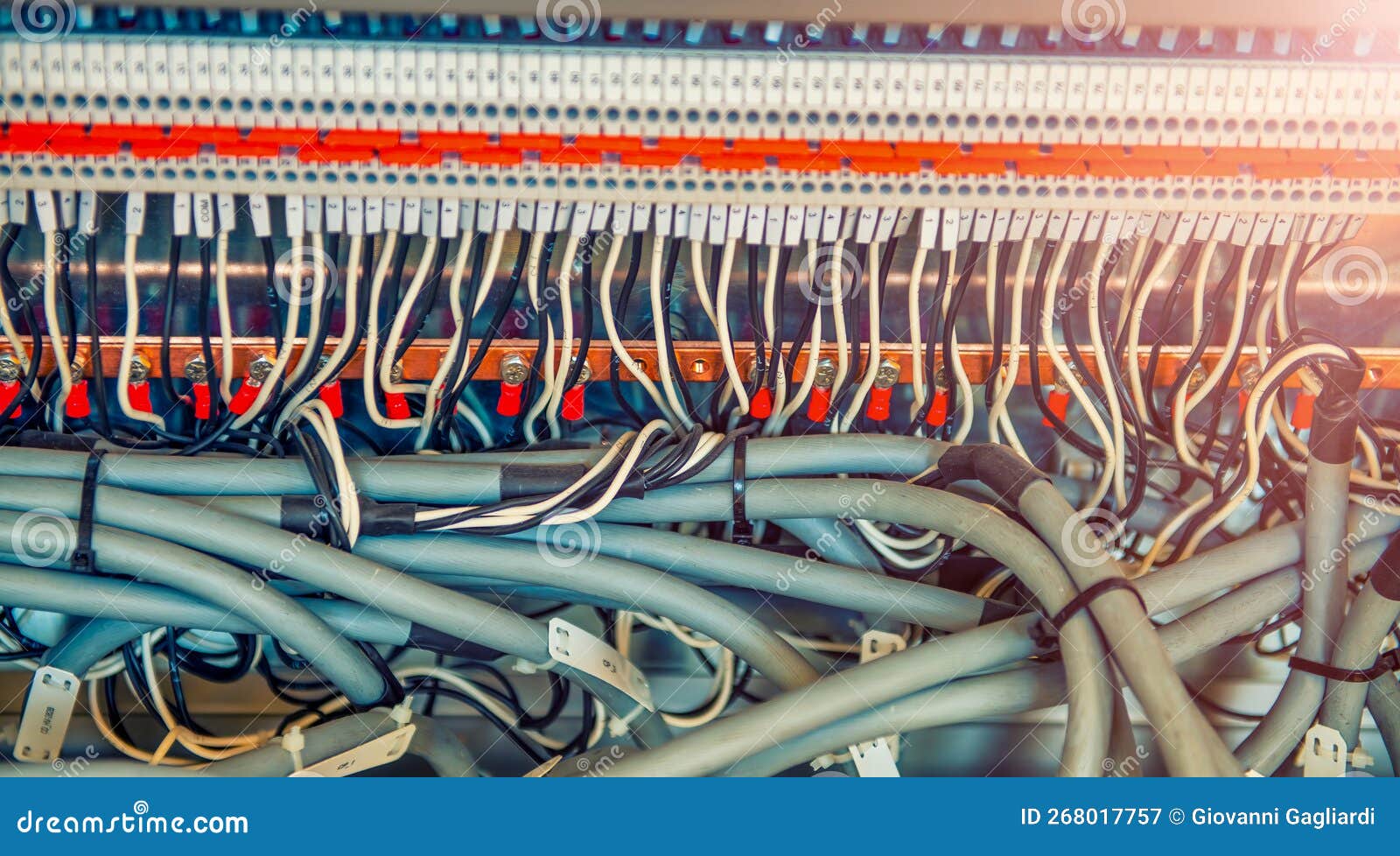Organized Tidy and Not Messy Electronic Signal Processing Wires in a ...