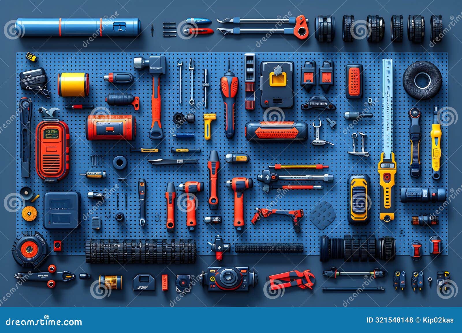 Organized Tool Collection on Pegboard - Workshop, Garage, Tool ...