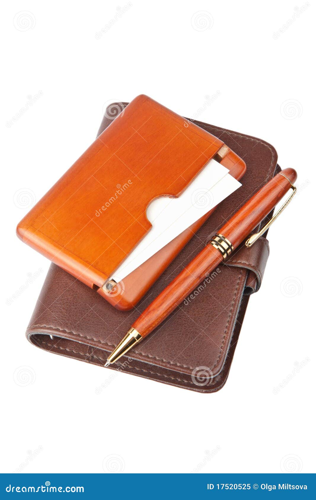 Organizer and Business Cards Isolated Stock Image - Image of meeting ...