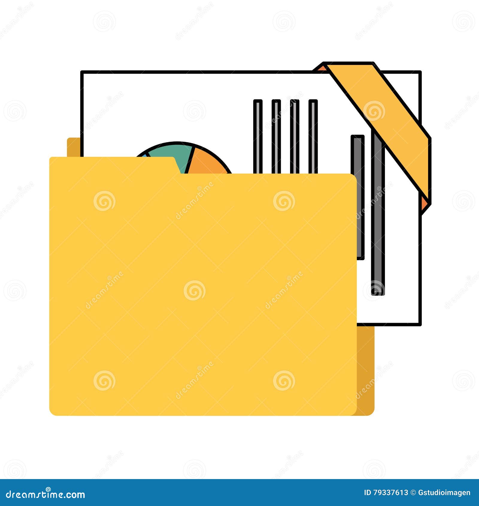 Organizer File Folder Isolated Icon Stock Illustration - Illustration ...