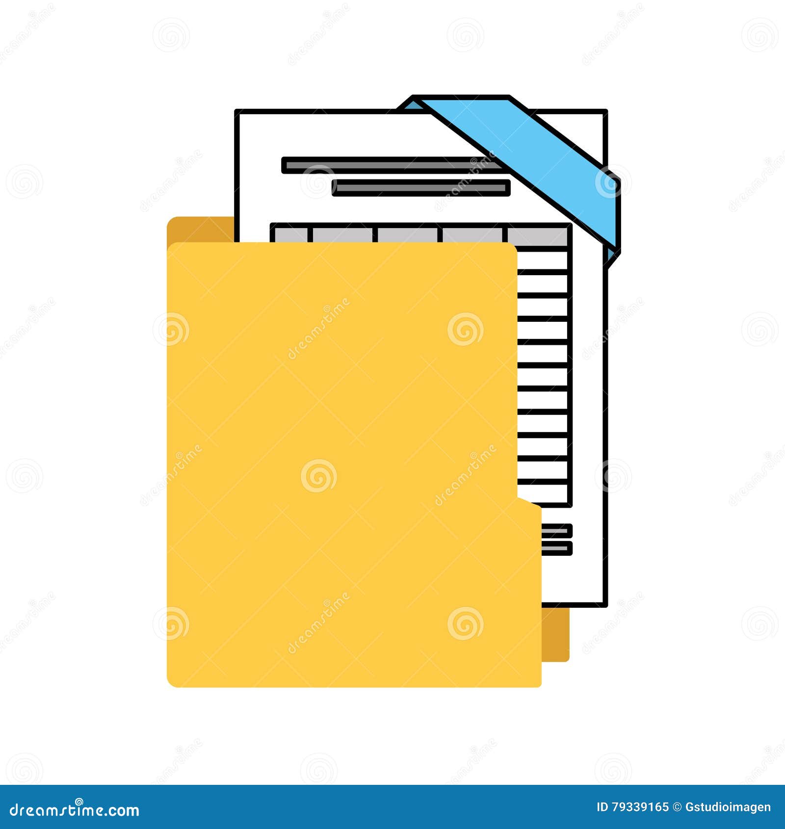 Organizer File Folder Isolated Icon Stock Illustration - Illustration ...