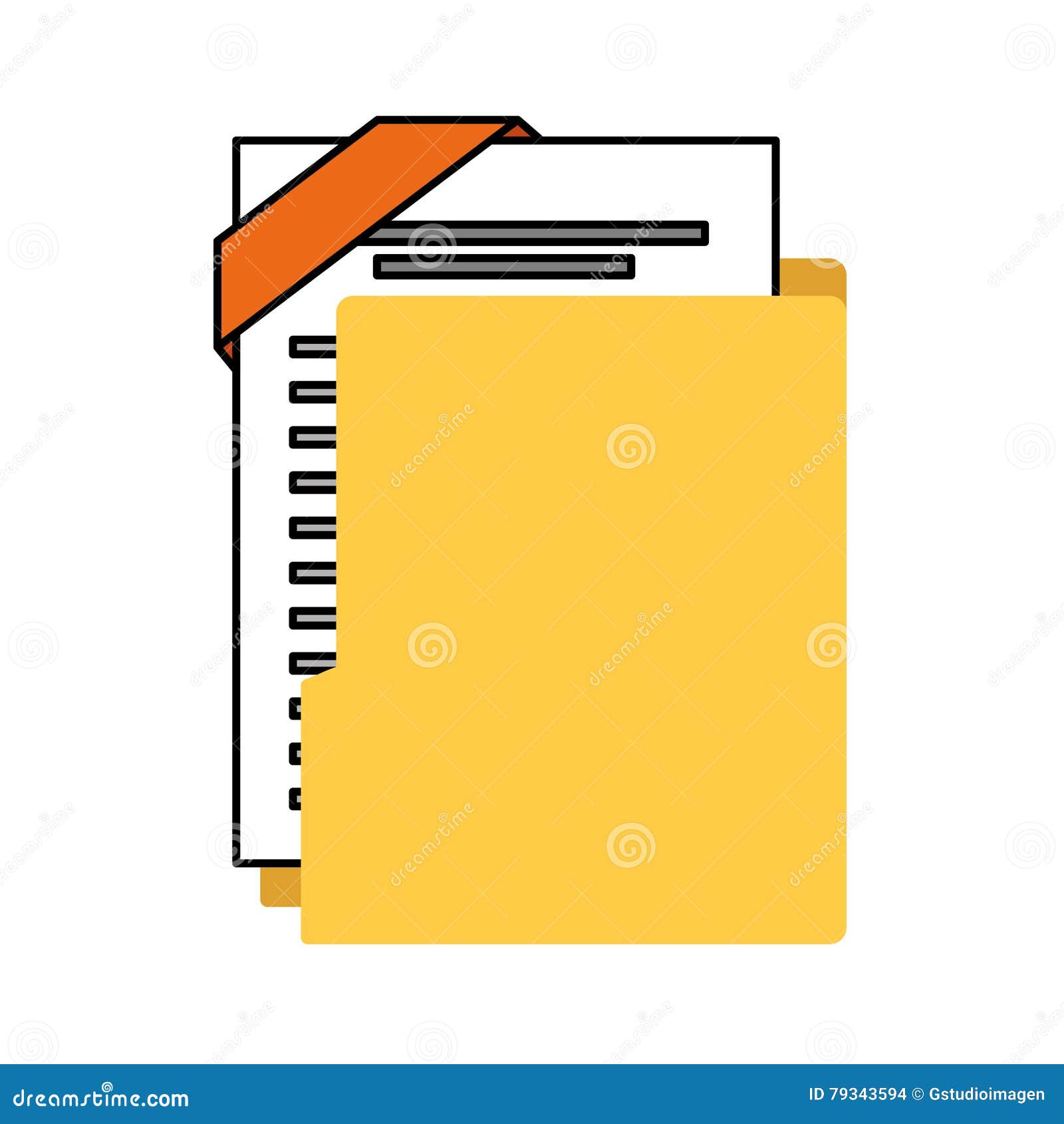 Organizer File Folder Isolated Icon Stock Illustration - Illustration ...