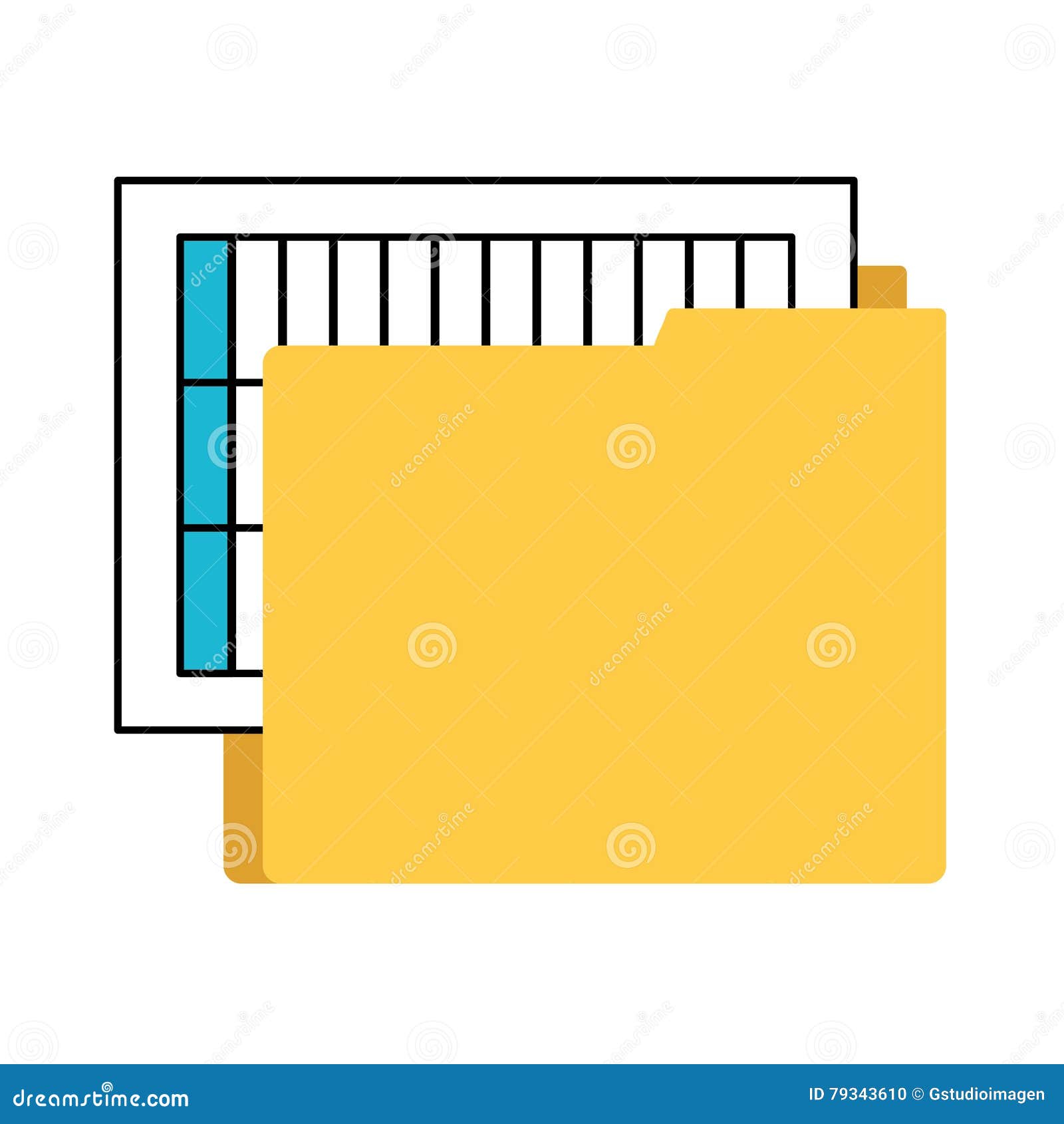 Organizer File Folder Isolated Icon Stock Illustration - Illustration ...