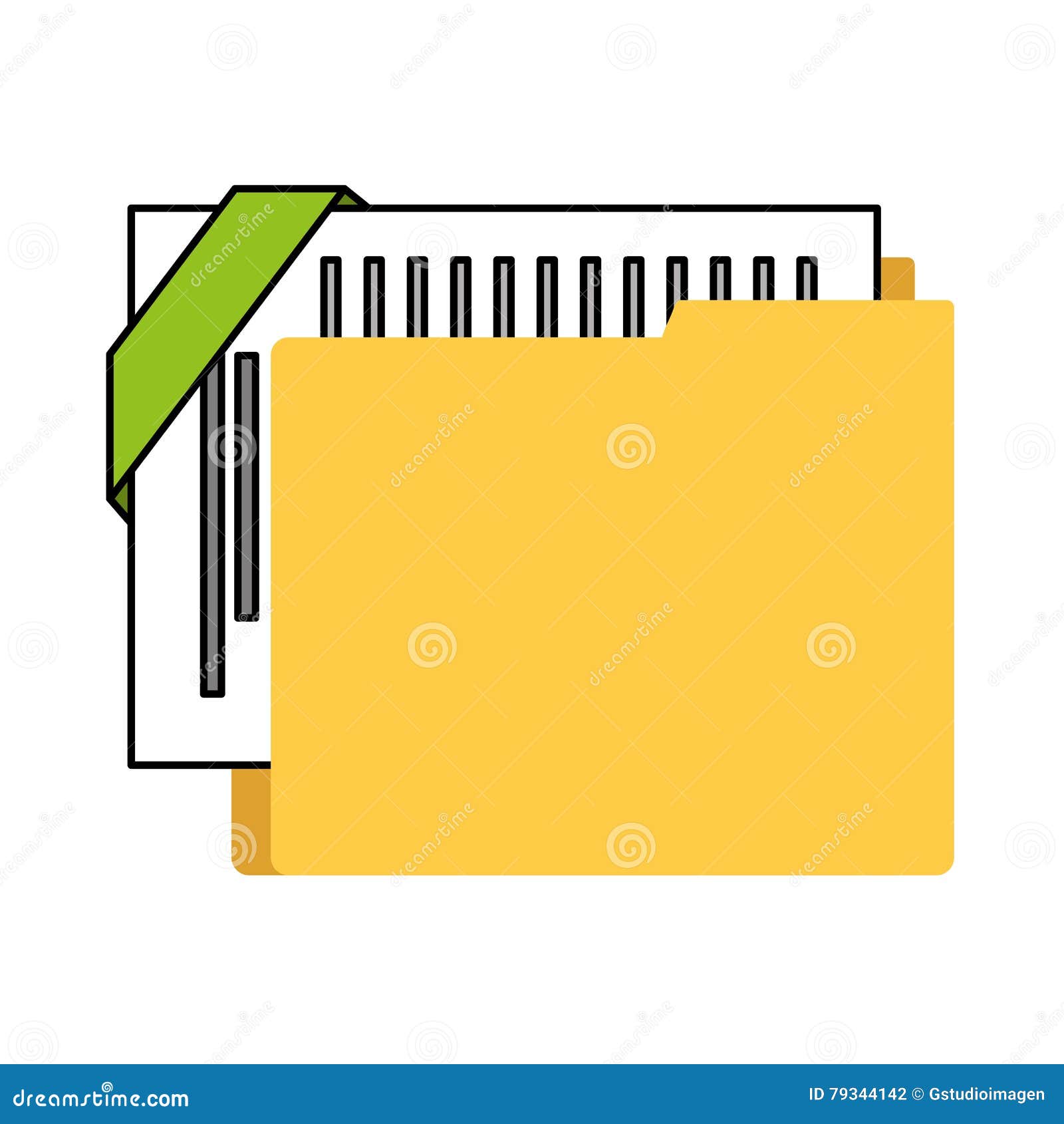Organizer File Folder Isolated Icon Stock Illustration - Illustration ...