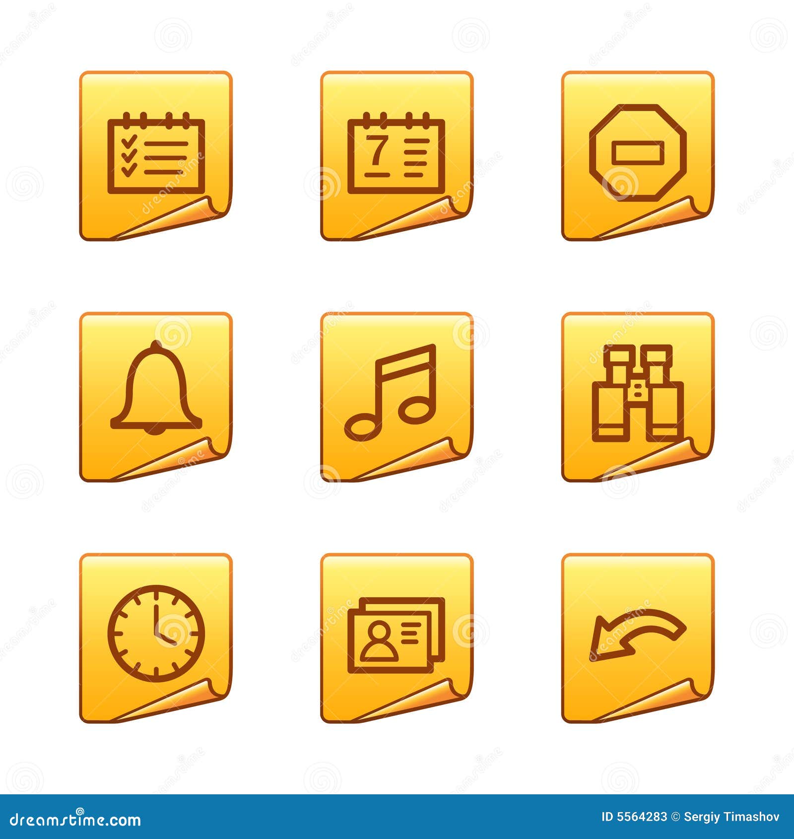 Organizer icons stock vector. Illustration of arrow, buttons - 5564283